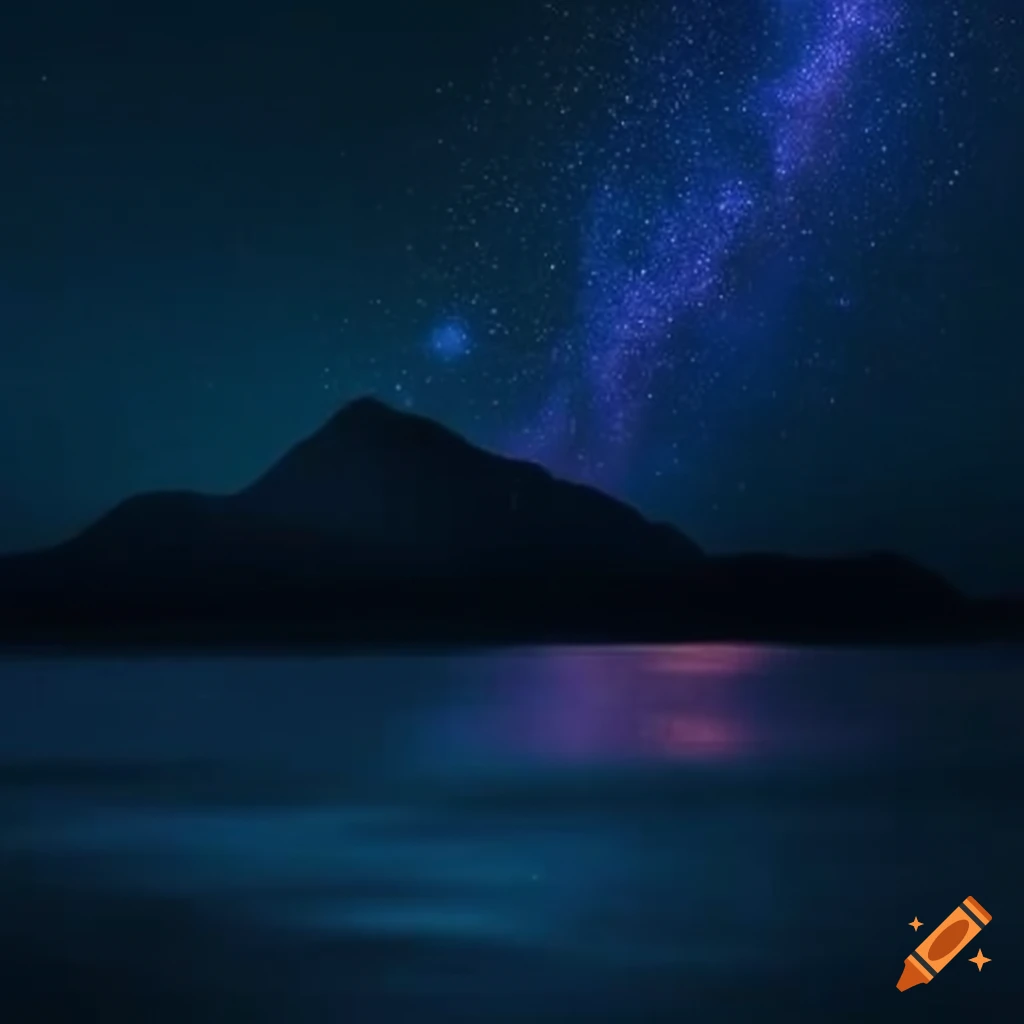 Noche azul estrellada on Craiyon