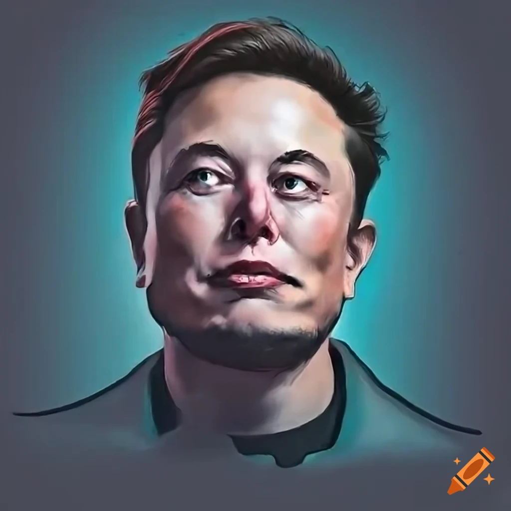 Portrait of elon musk on Craiyon
