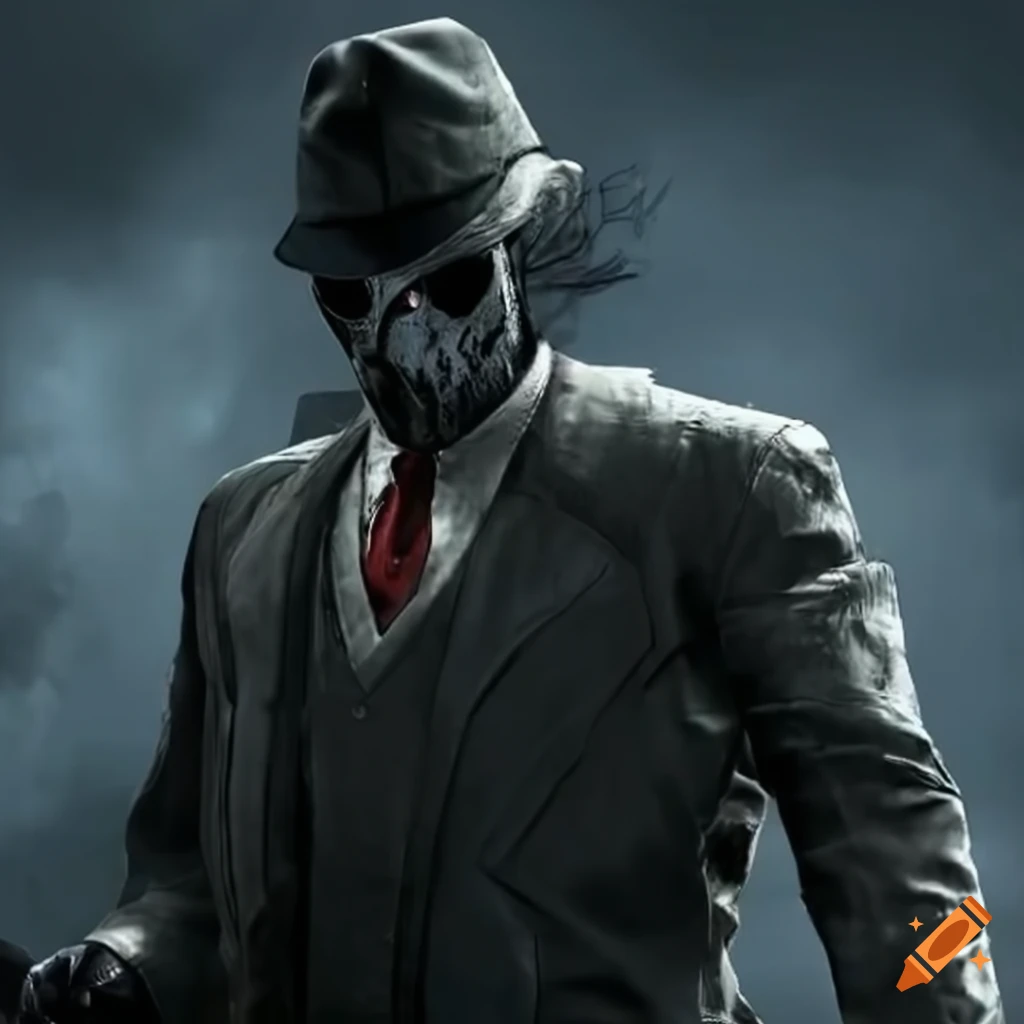 Detailed character in mafia suit from call of duty ghosts on Craiyon