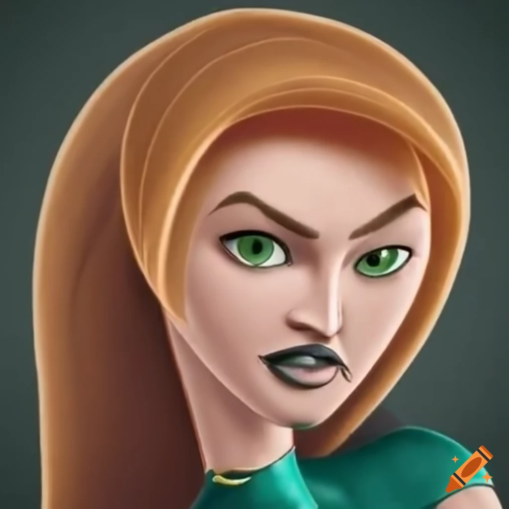 Smiling kim possible character on Craiyon