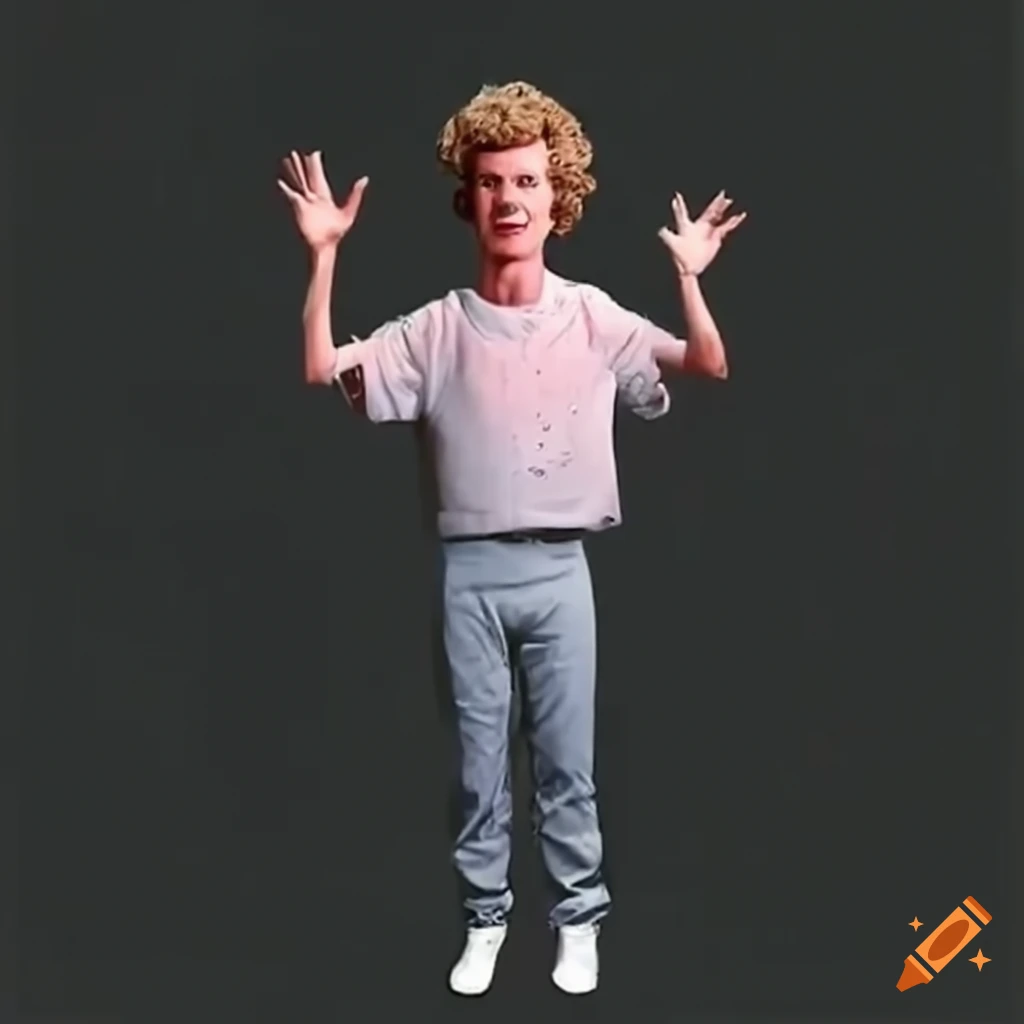 Napoleon dynamite doing a funny dance and smiling on Craiyon