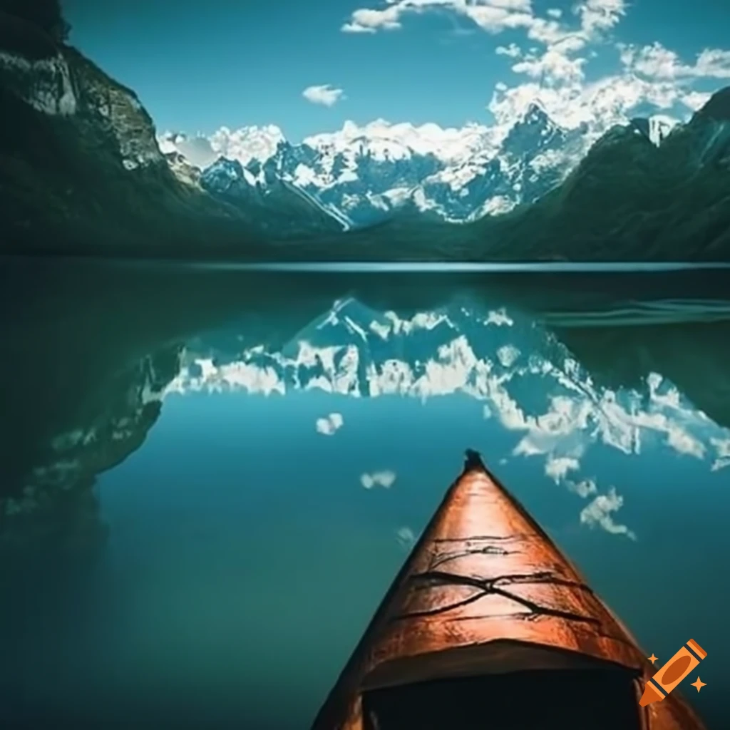 Scenic lake view on Craiyon