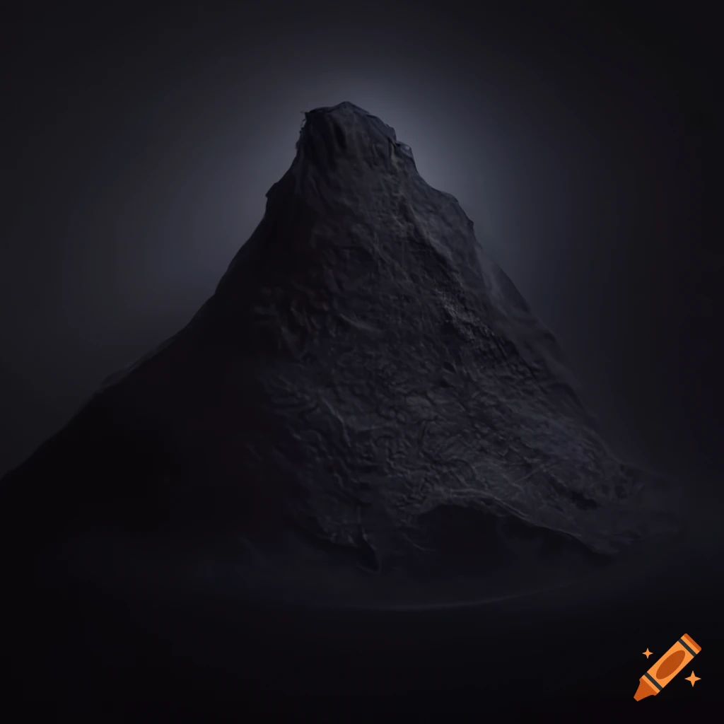 Sci-fi black absydian powder pile on Craiyon