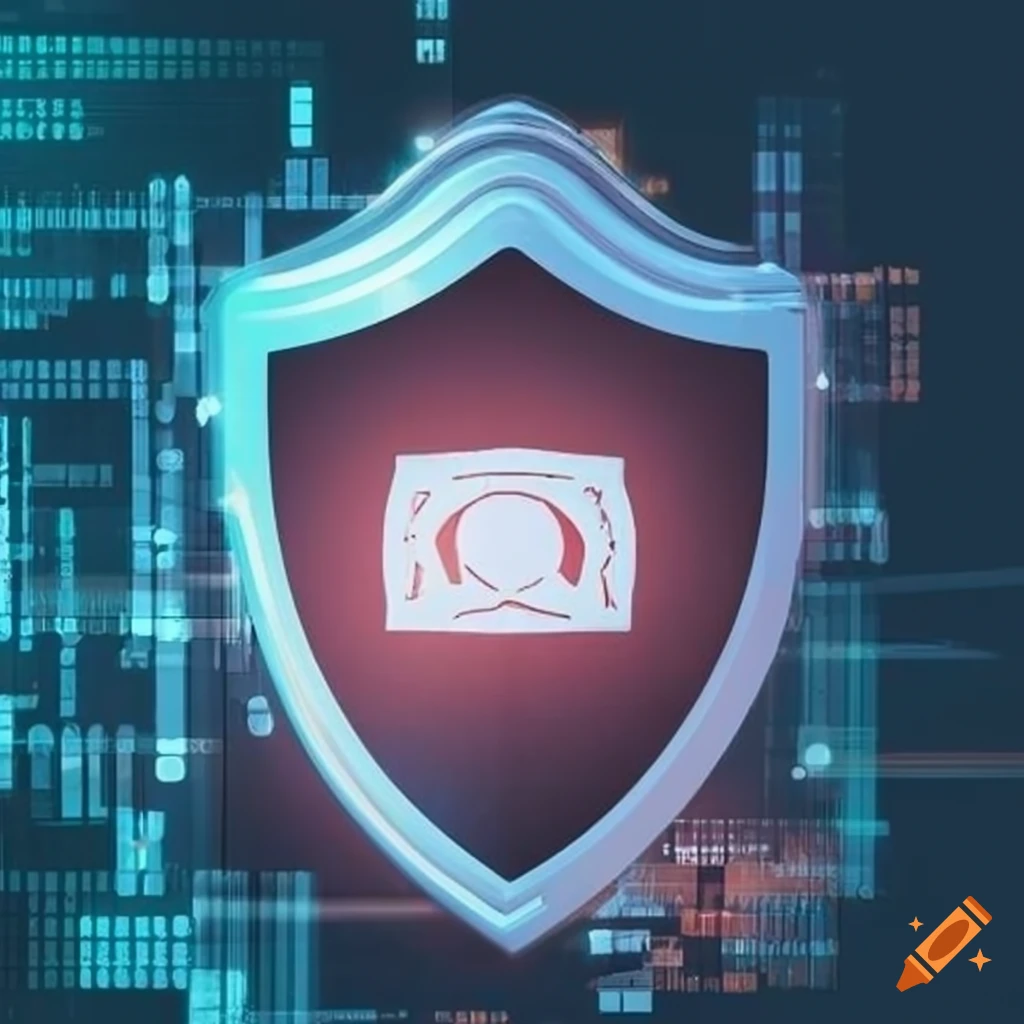 Cyber security shield email banner on Craiyon