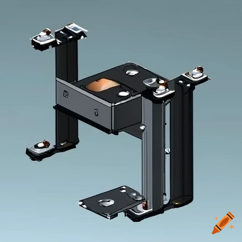 Adjustable holder for PCB card on upper shelf on Craiyon