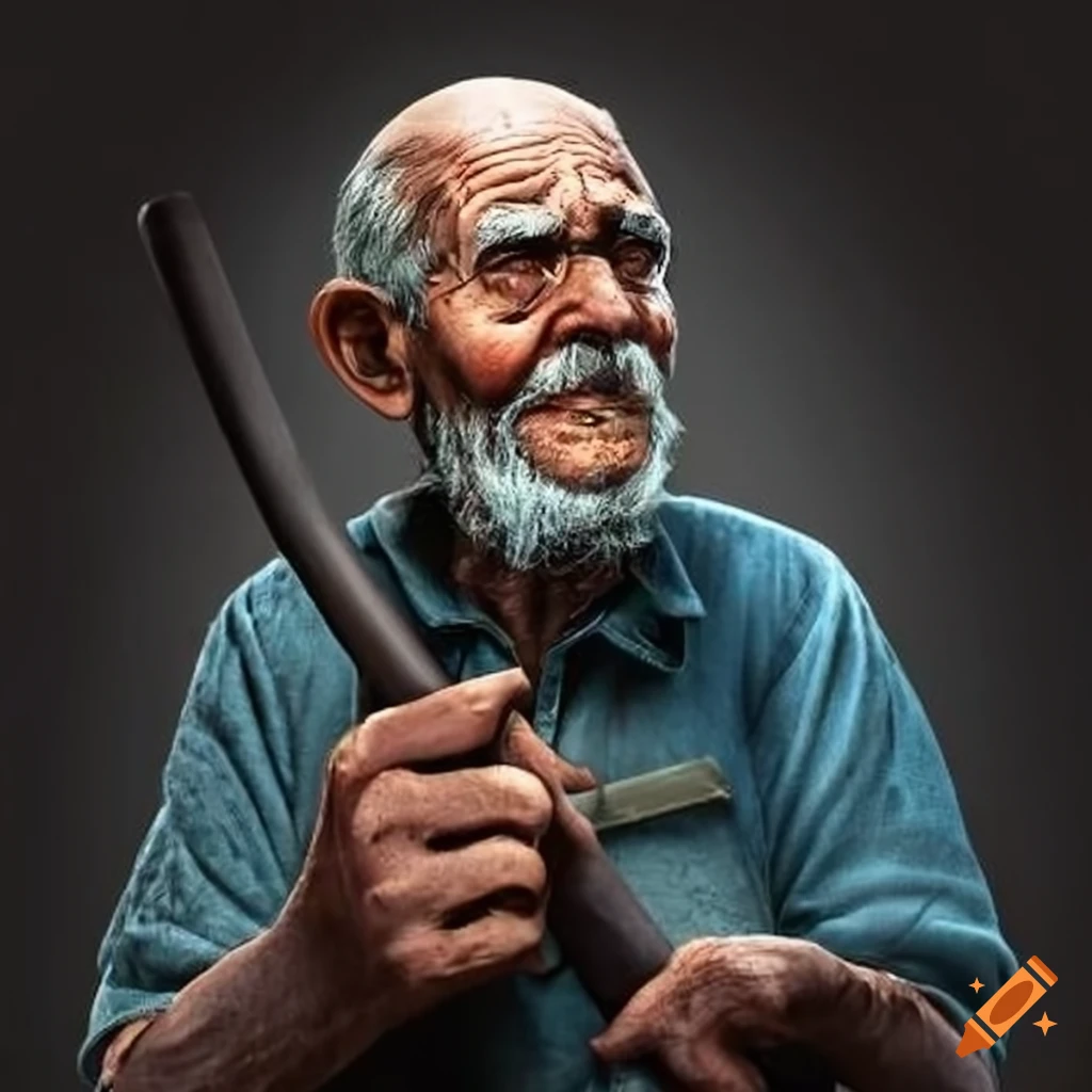 Elderly mechanic man on Craiyon