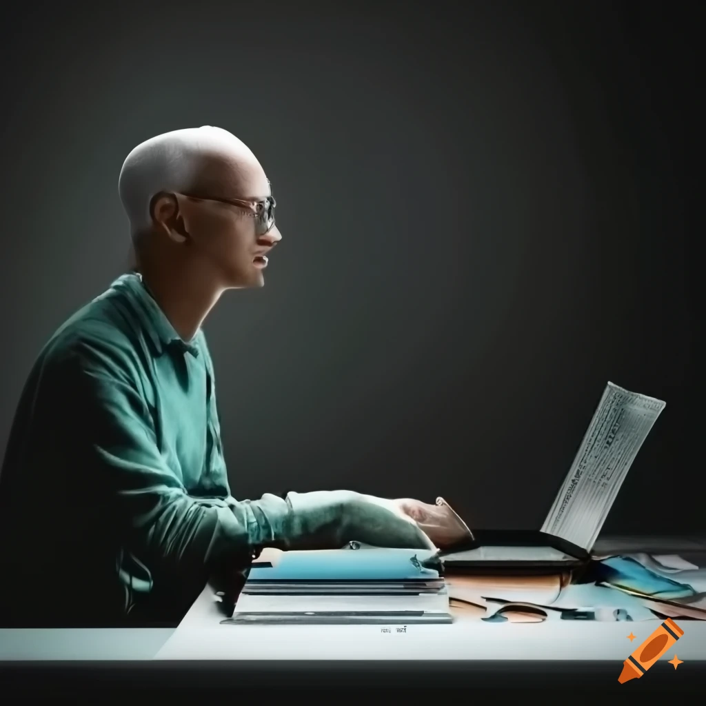 Professional writer creating compelling content on a computer on Craiyon