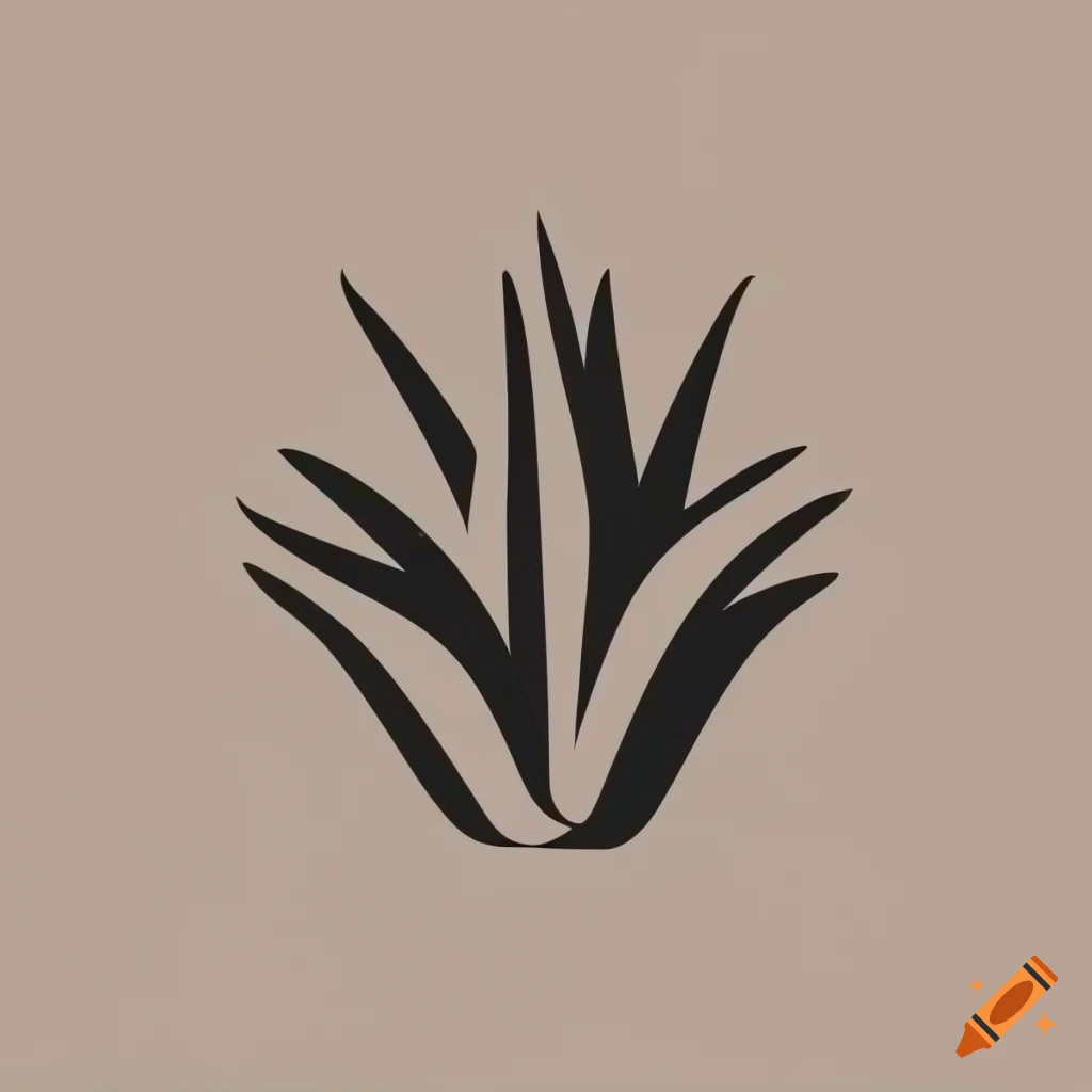 Minimal and elegant agave logo on Craiyon