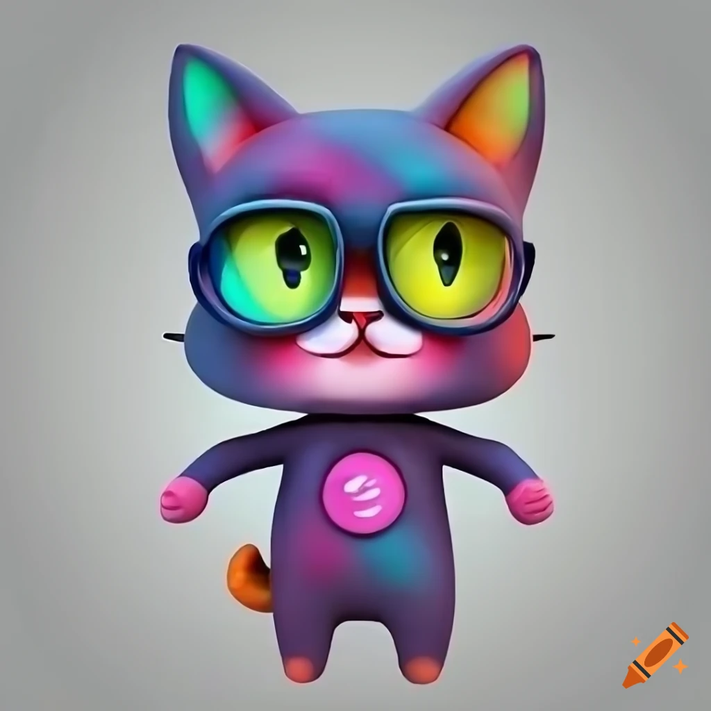 Cute 3d chibi cartoon cat on Craiyon