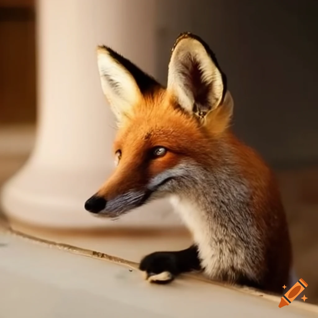 Fox wearing a top hat on Craiyon