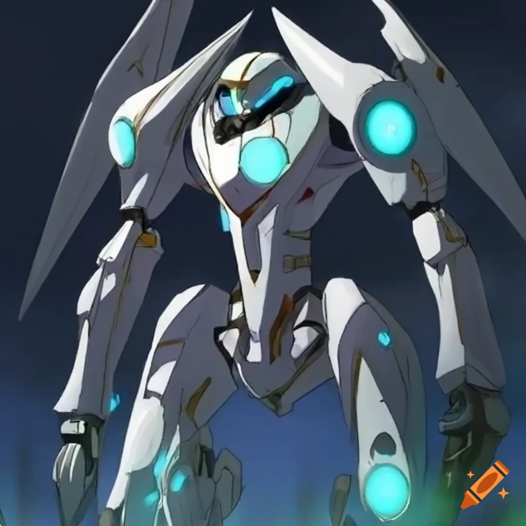 Light mech style inspired by code geass with a female design on Craiyon