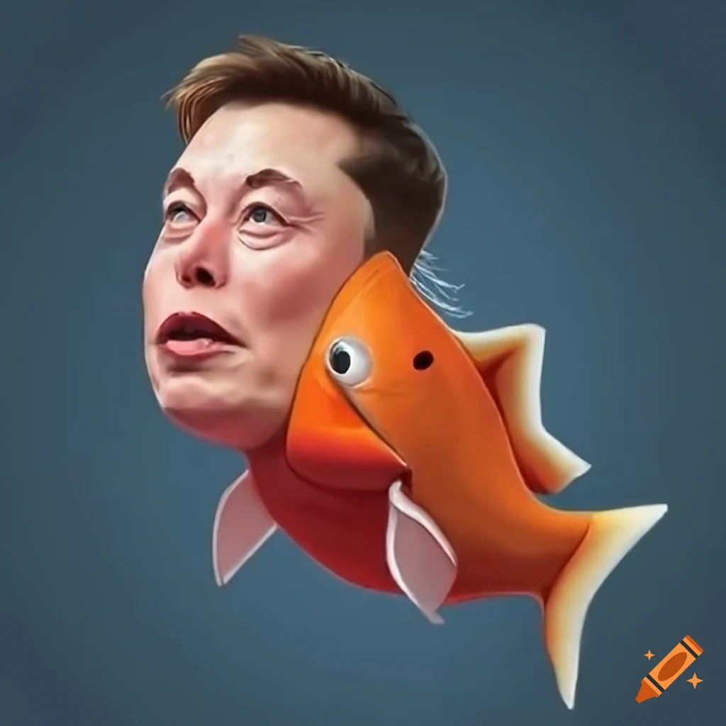 Magikarp with elon musk's face on Craiyon