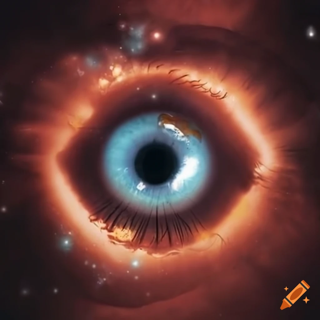 Human third eye in space on Craiyon