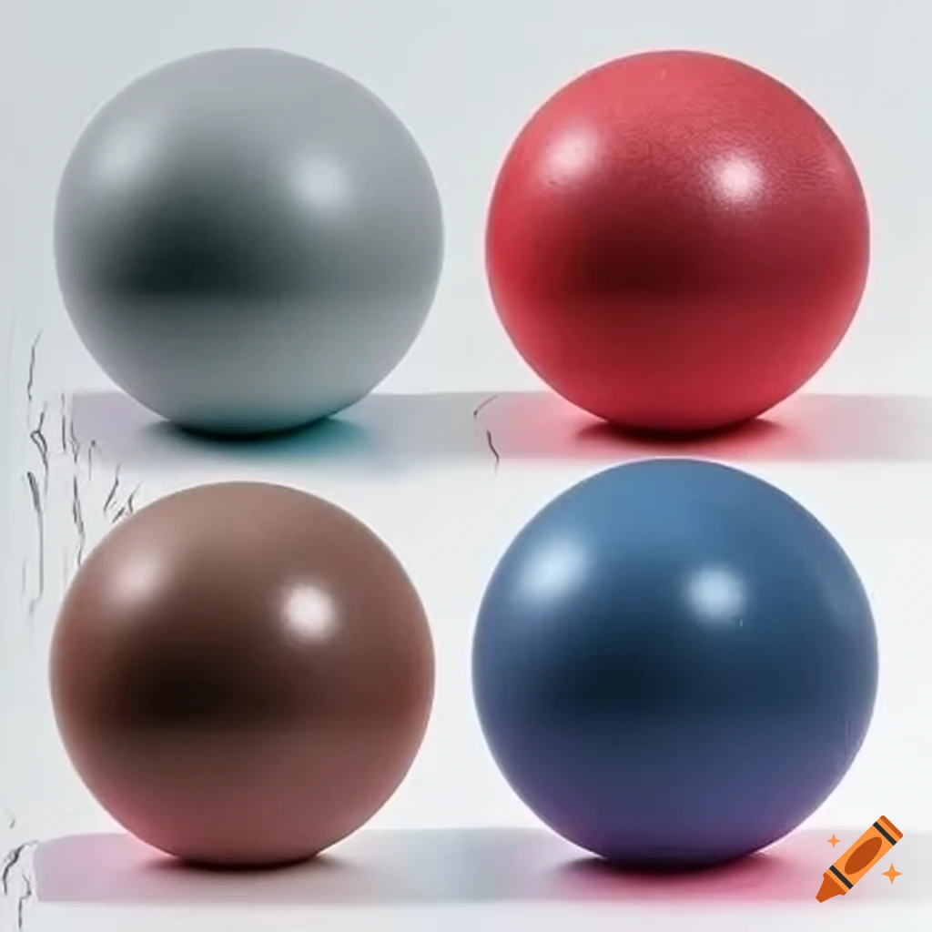 Person trading 2 small yoga balls for a big yoga ball on Craiyon