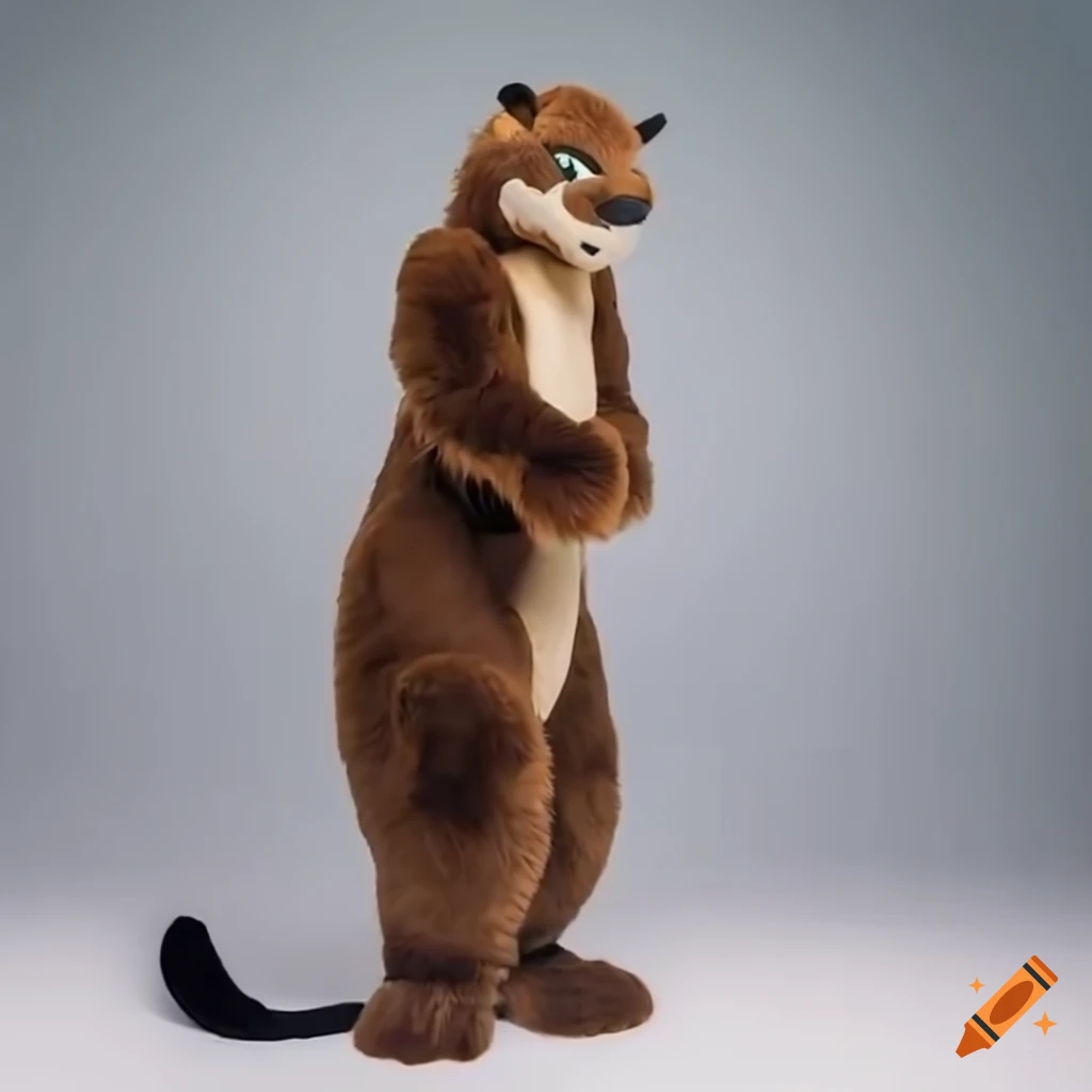 Female teacher in a cartoony otter fursuit at school on Craiyon