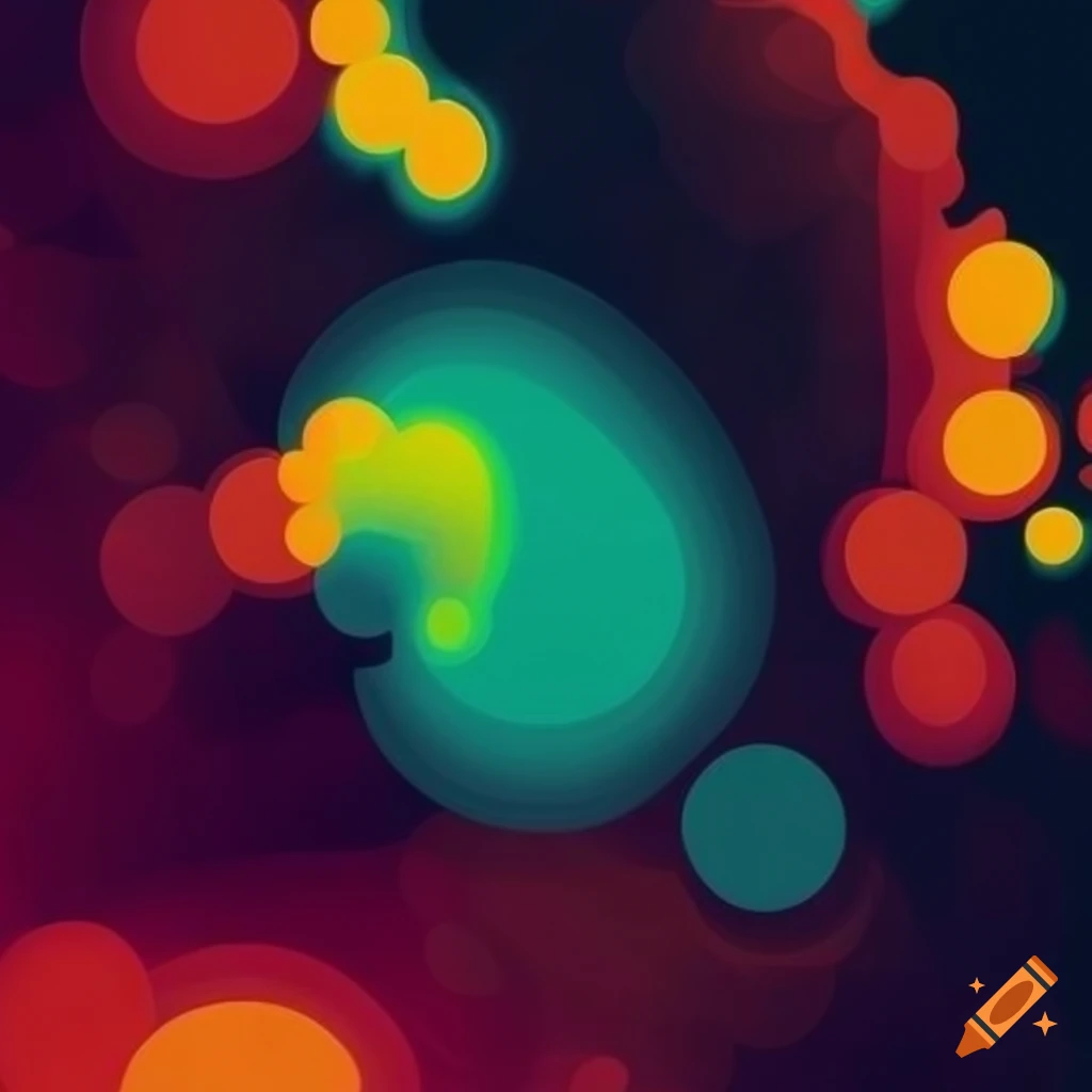 Modern illustration with textured background and thermal colors on Craiyon