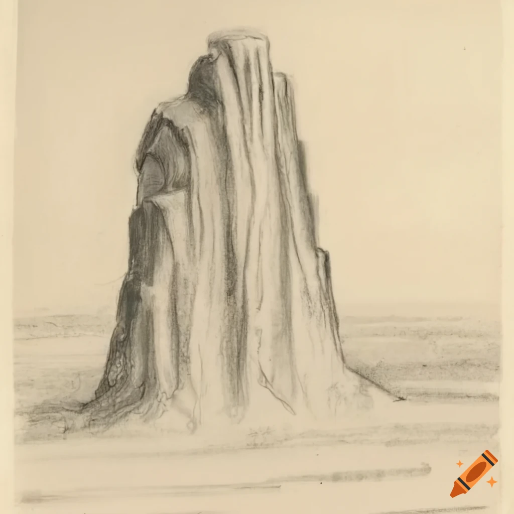 Pillar of snowy salt on the nebraska plain on Craiyon