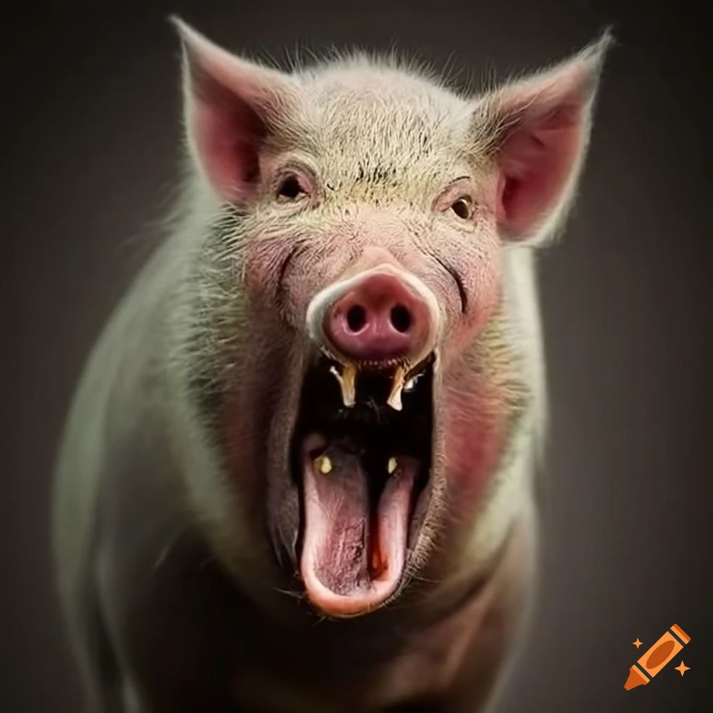 Barking pig on Craiyon