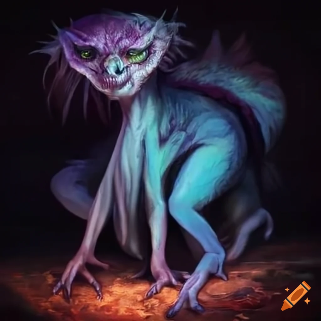 Various mythical creatures on Craiyon