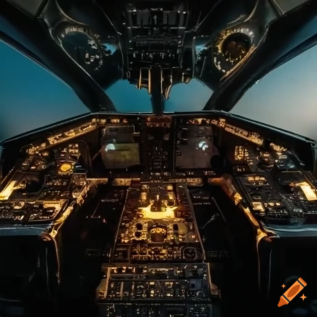 View from inside an alien ship cockpit on Craiyon