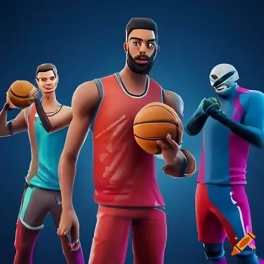 Competitive video game team celebrating victory in fortnite on Craiyon