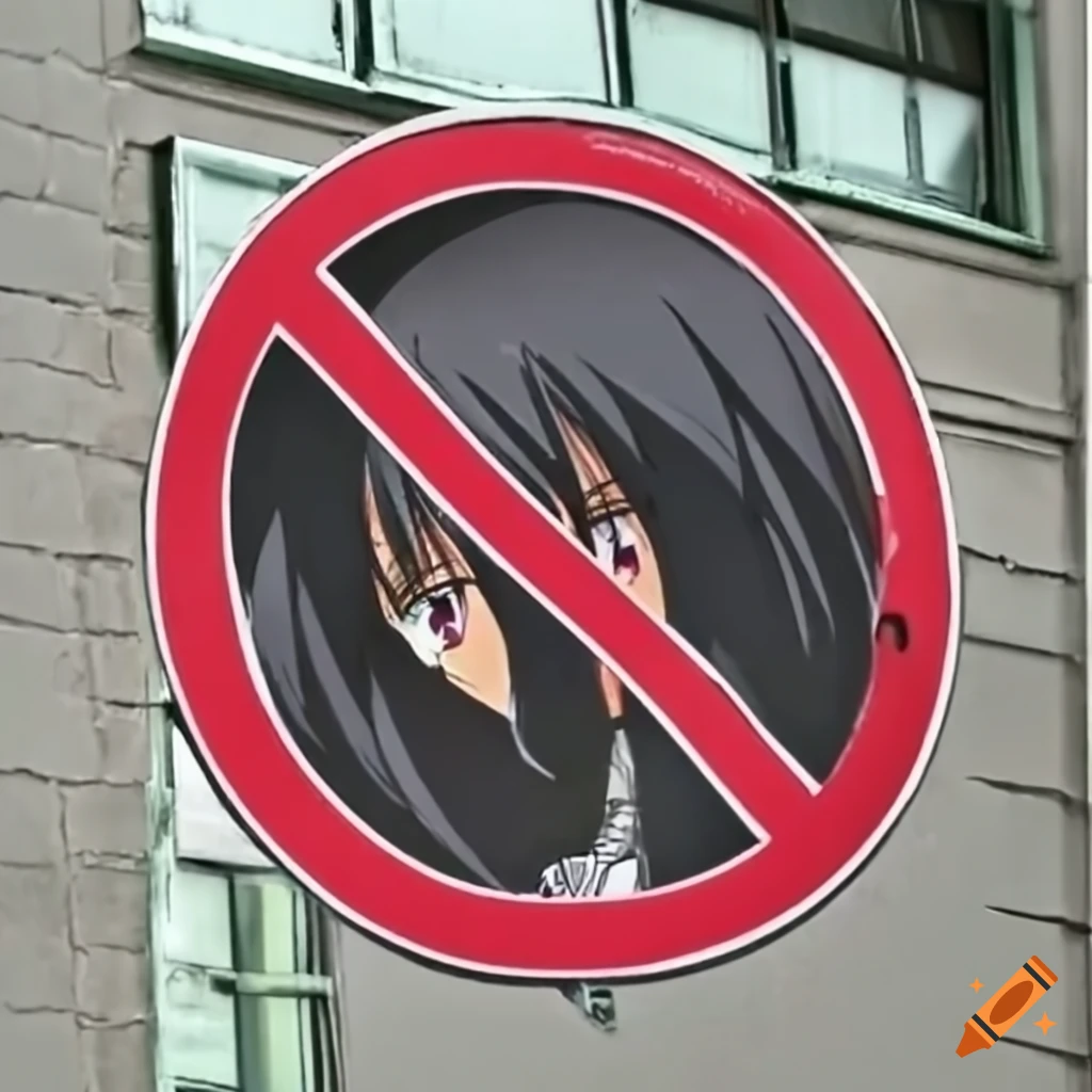 No anime sign on Craiyon