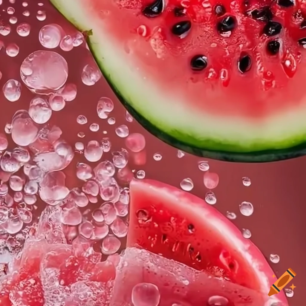 Fruity and refreshing bubblegum watermelon ice on Craiyon