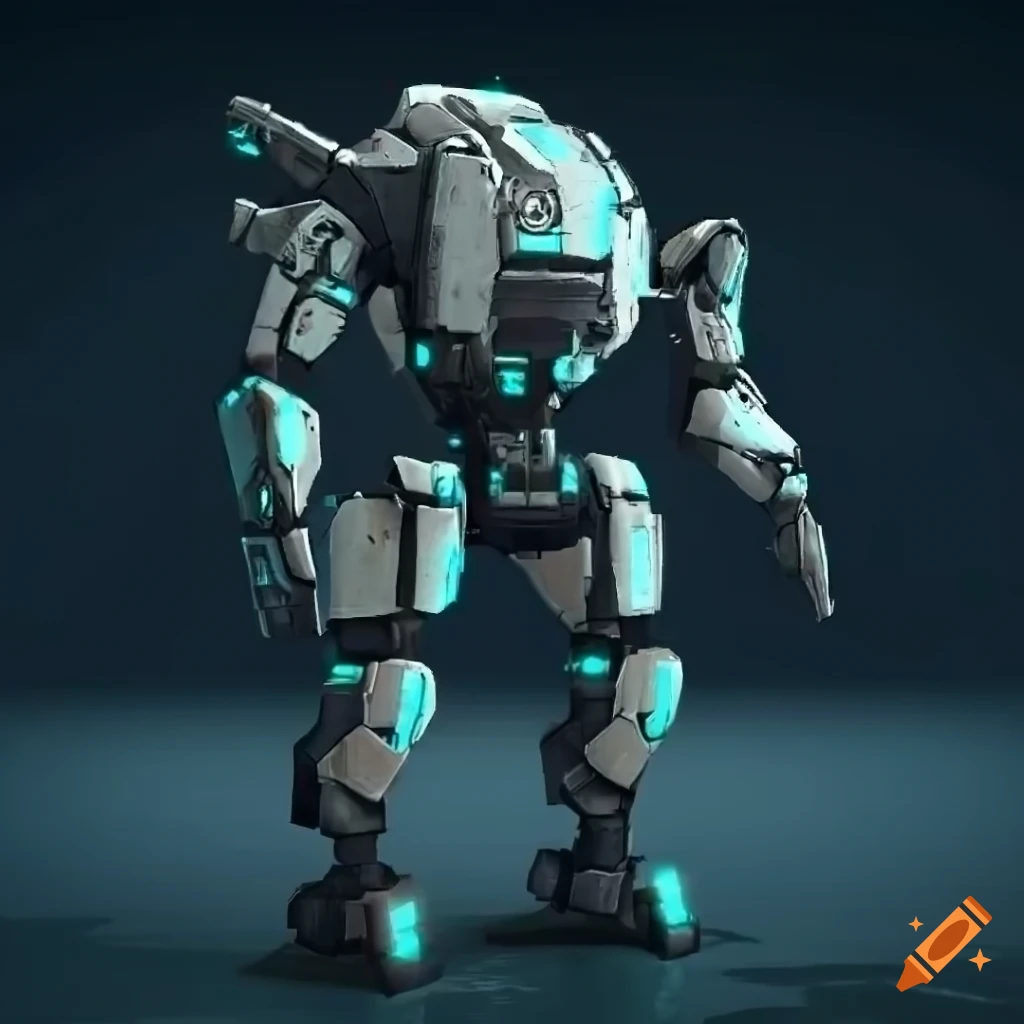 Light mech styled in lost planet with female design on Craiyon