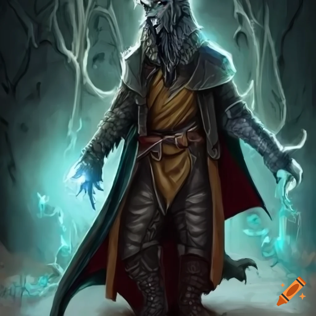 Dnd dragonborn wizard character on Craiyon