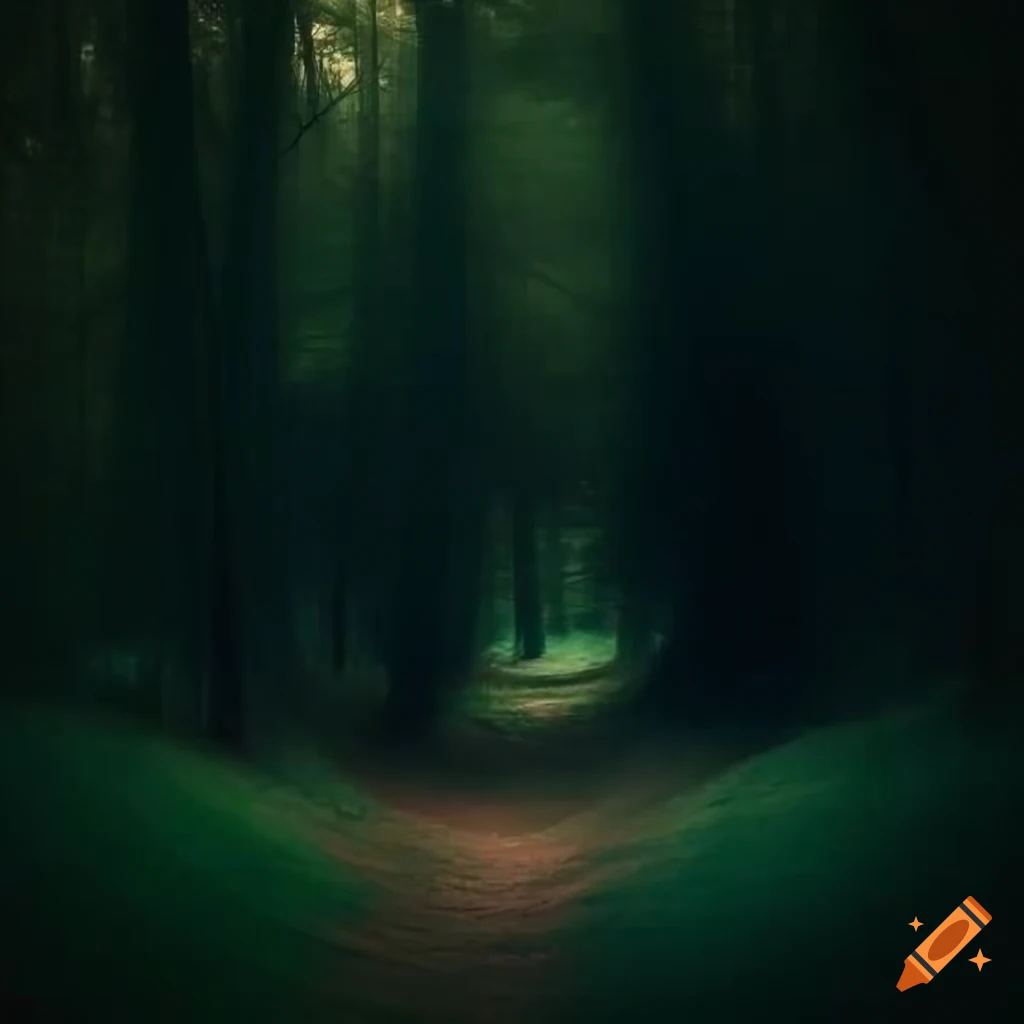 Exquisite minimalist forest landscape representing balance and peace on ...