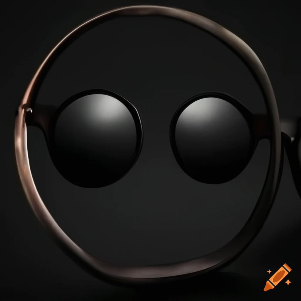 Round black glasses on Craiyon