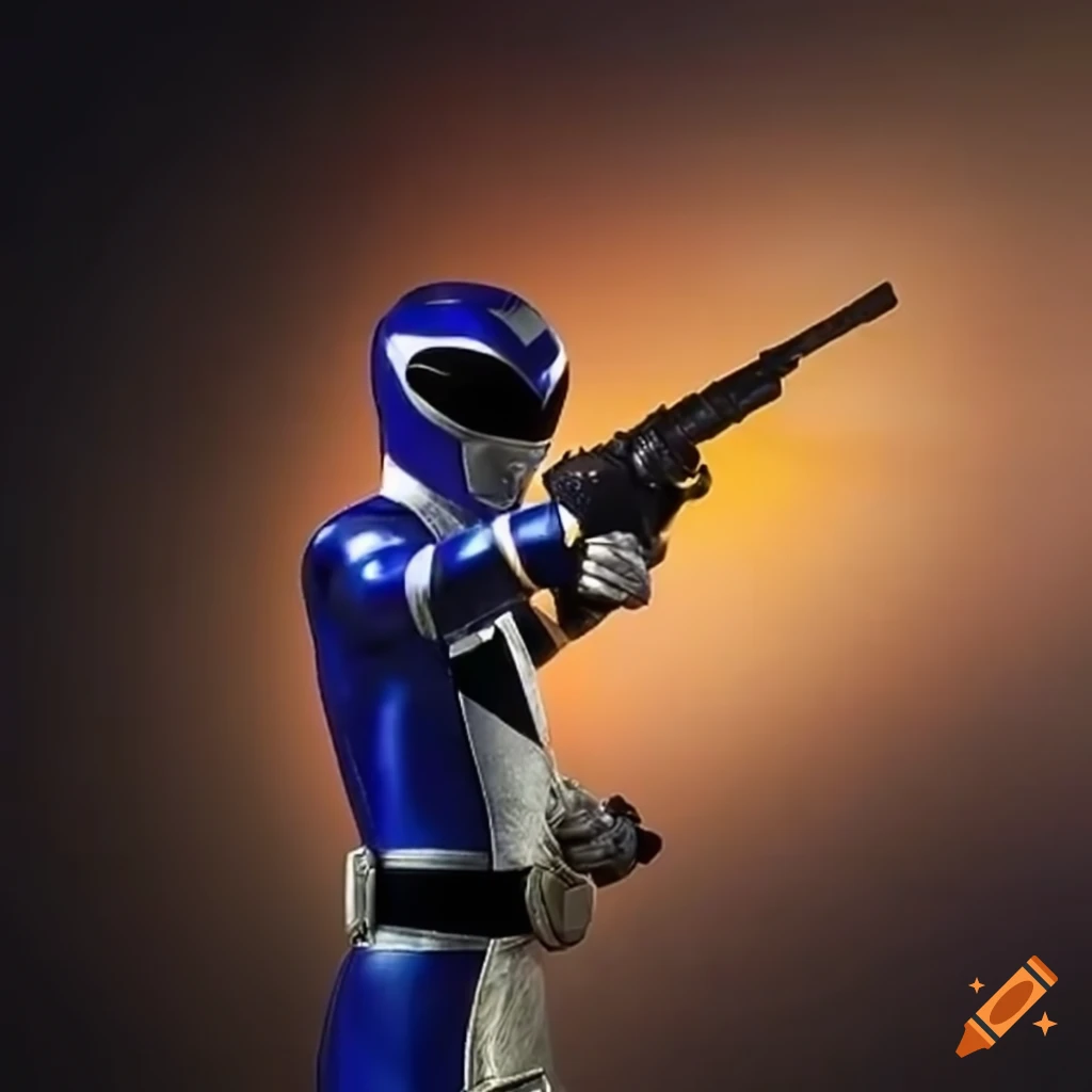 Power rangers with weapons on Craiyon