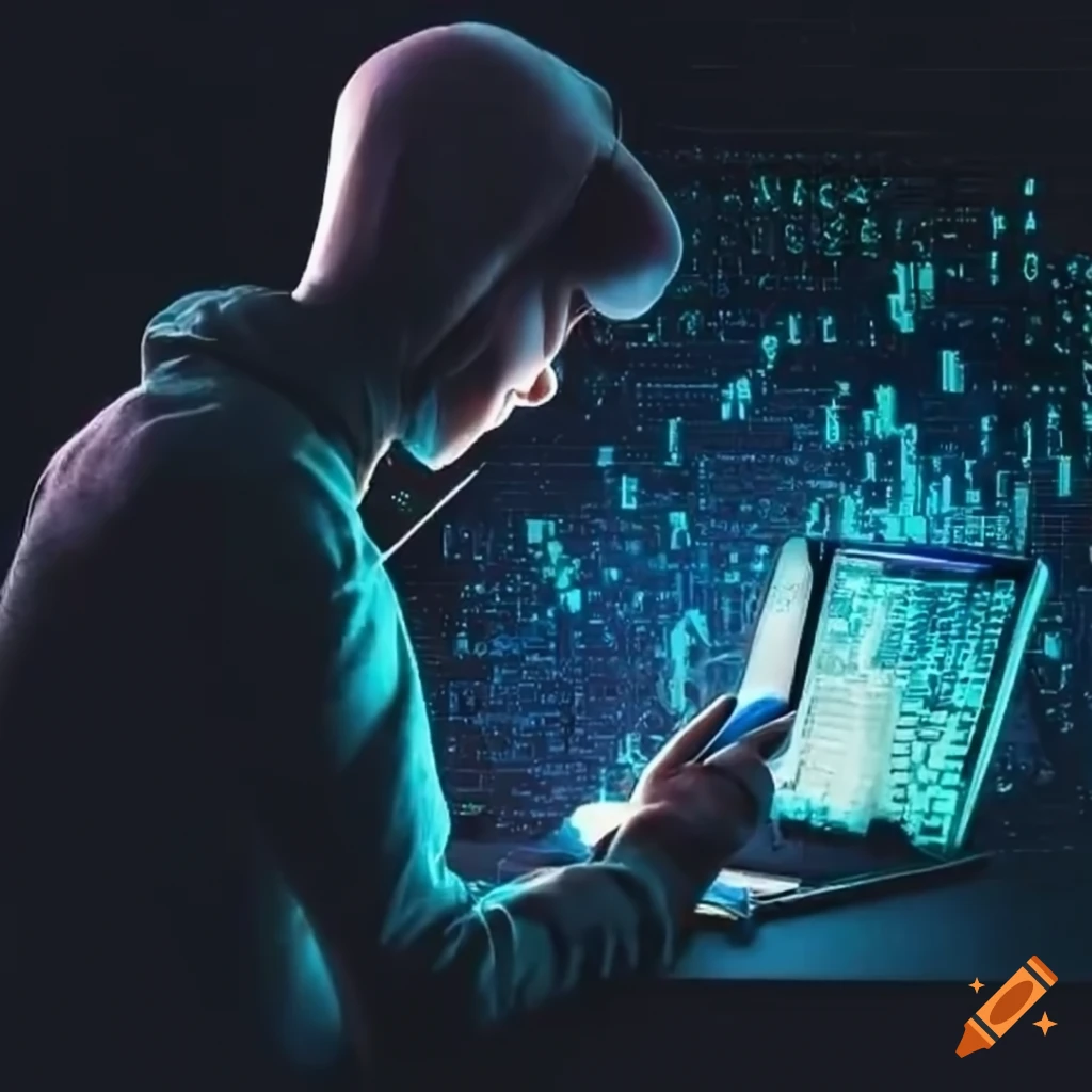 Person writing code on computer while using mobile for connection on ...