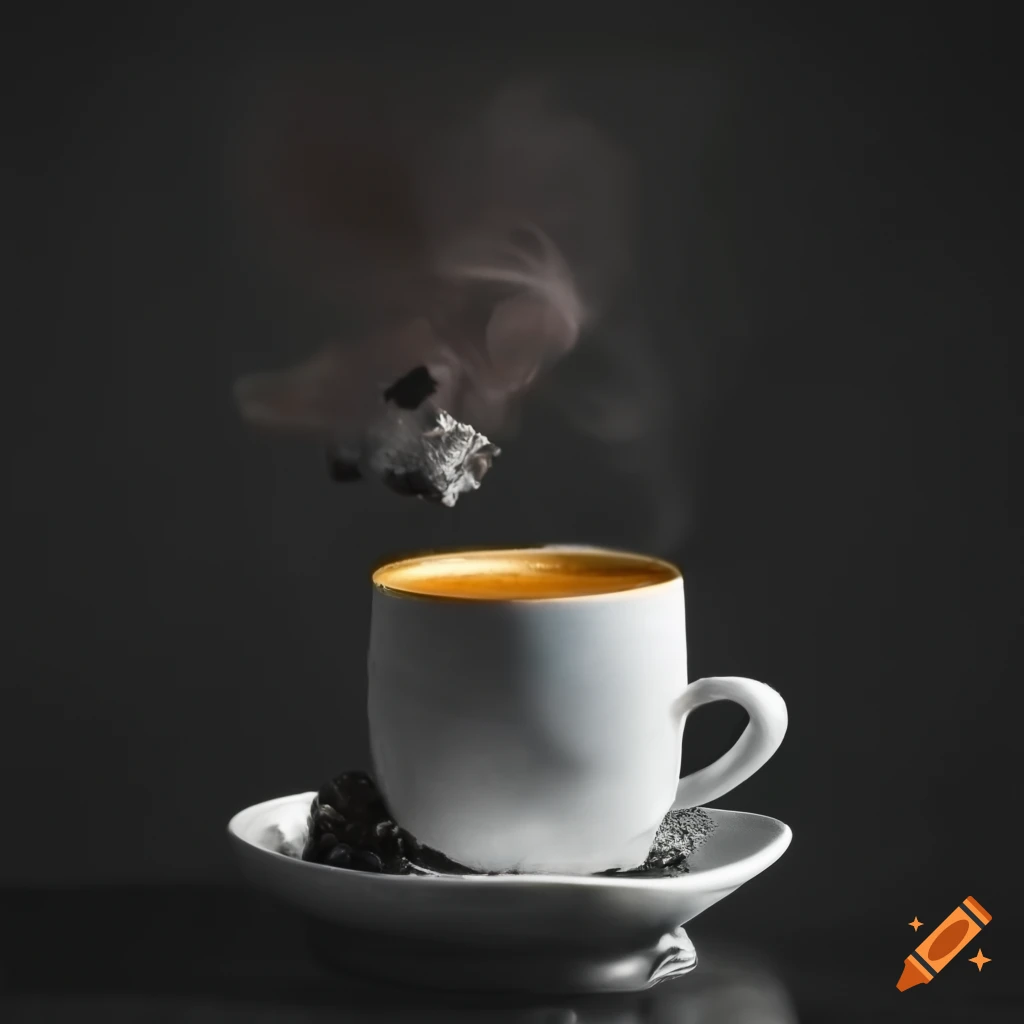 Zebra drinking coffee and smoking a cigar on Craiyon