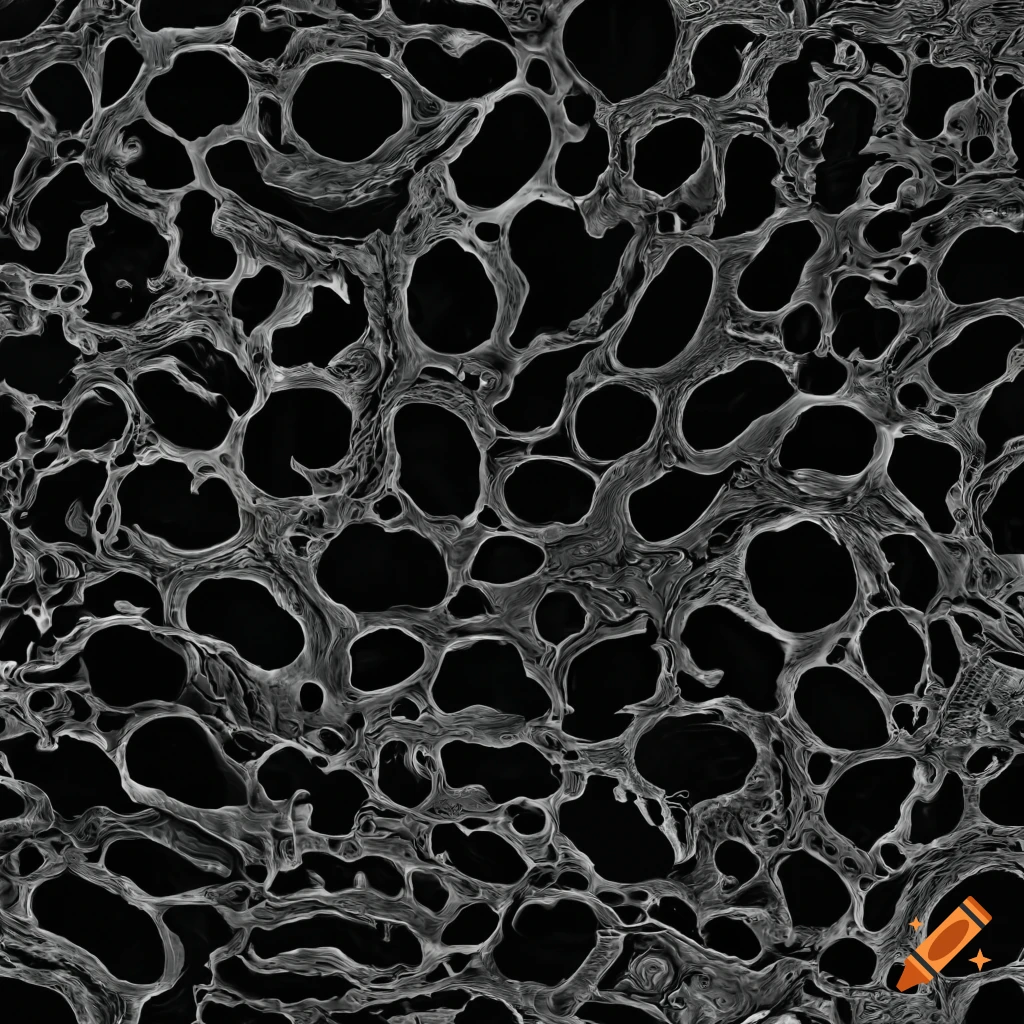 Seamless black and white biomechanical rib texture on Craiyon