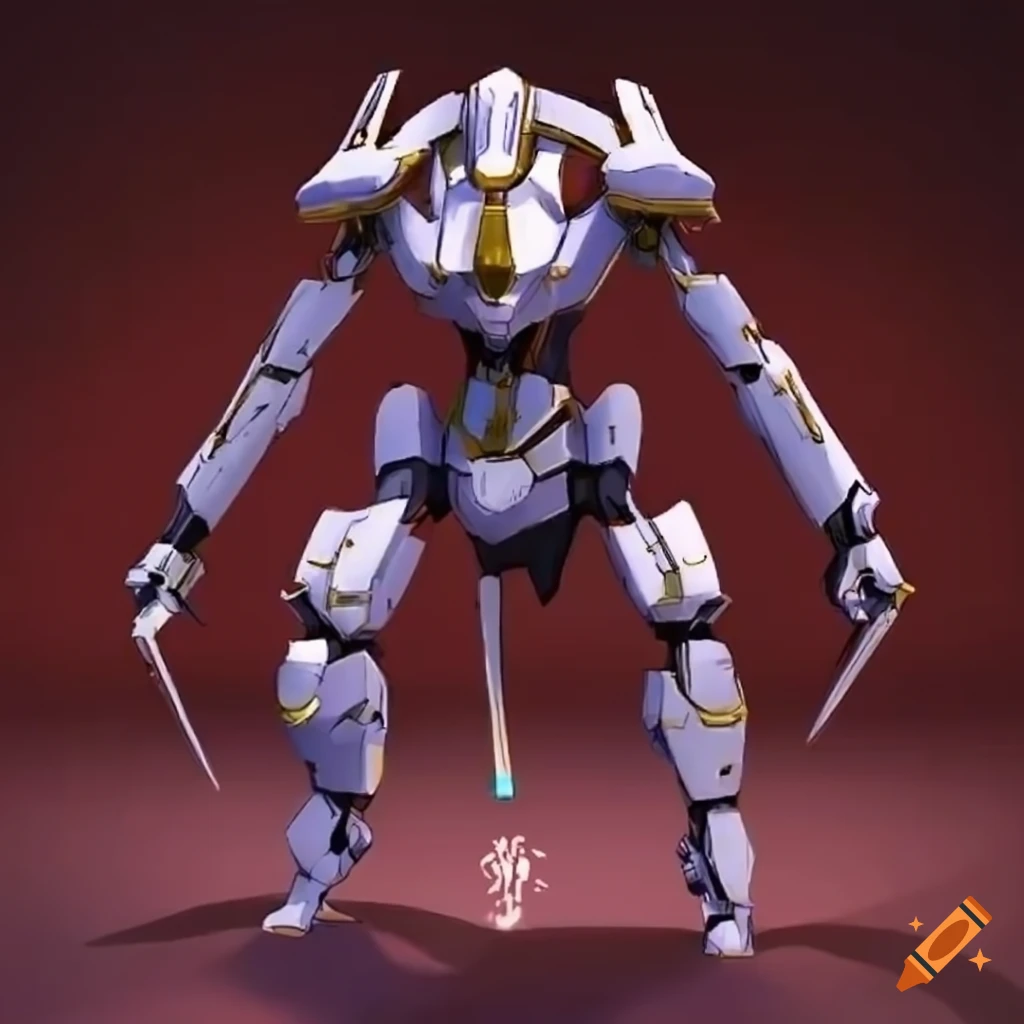 Light mech style inspired by code geass with a female design on Craiyon