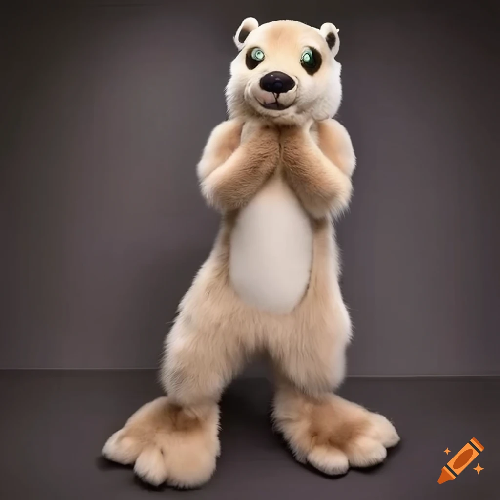 Women wearing cartoon otter fursuits at retail store on Craiyon