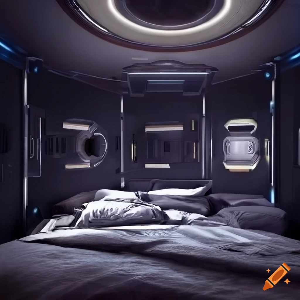 Sci-fi bedroom interior on Craiyon