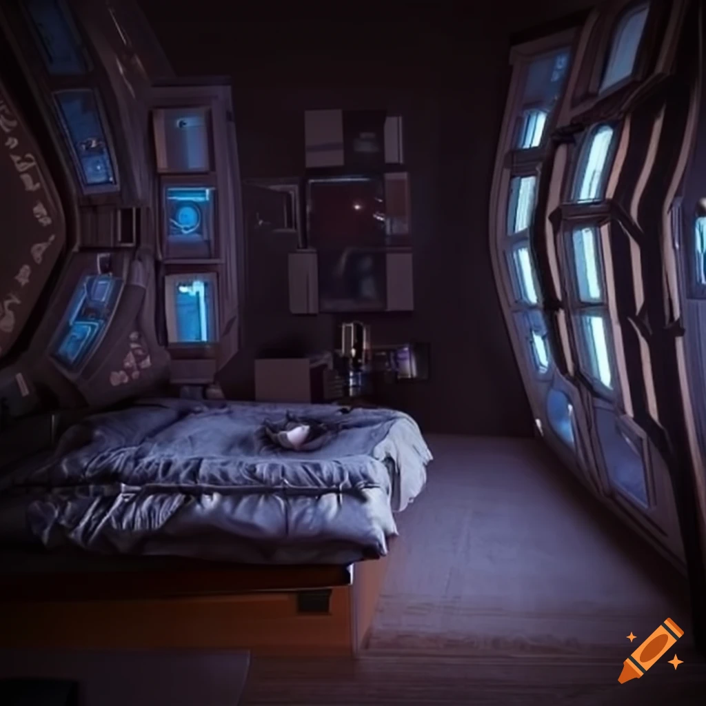 Sci-fi bedroom interior on Craiyon