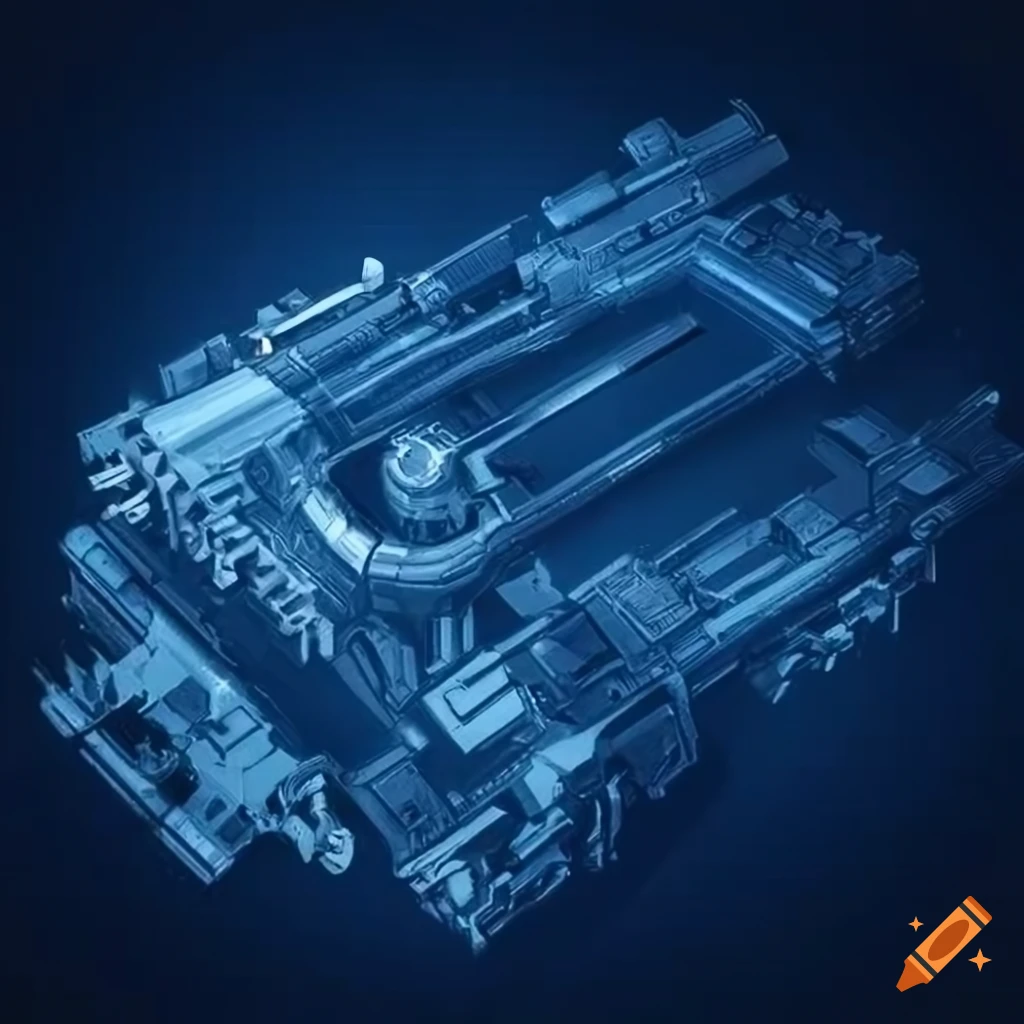 Detailed engineering drawing of Batman gadgets and sci-fi components on ...