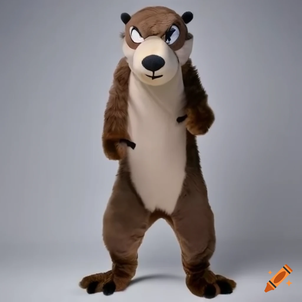 Father in a full body otter mascot costume fursuit on Craiyon