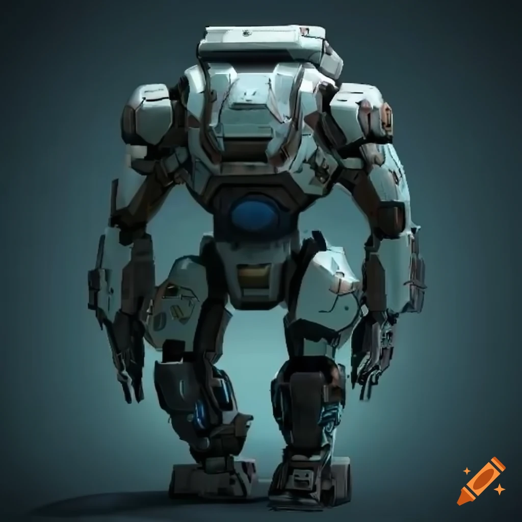 Light mech styled in lost planet with female design on Craiyon