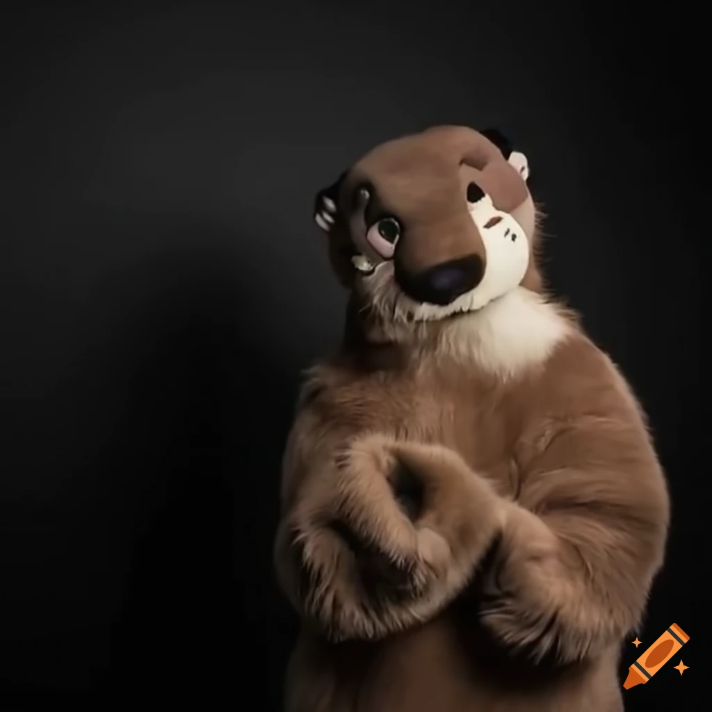 Female teacher in a full body otter fursuit at school on Craiyon