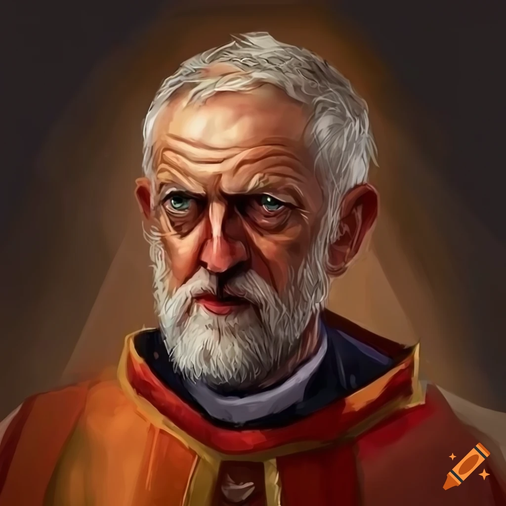 Fantasy high priest character art of jeremy corbyn on Craiyon
