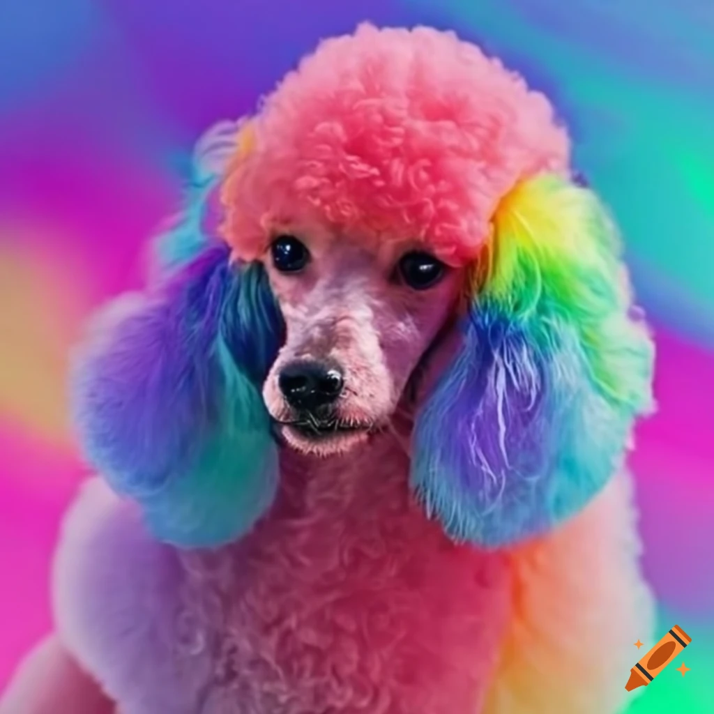 Rainbow with a poodle on Craiyon