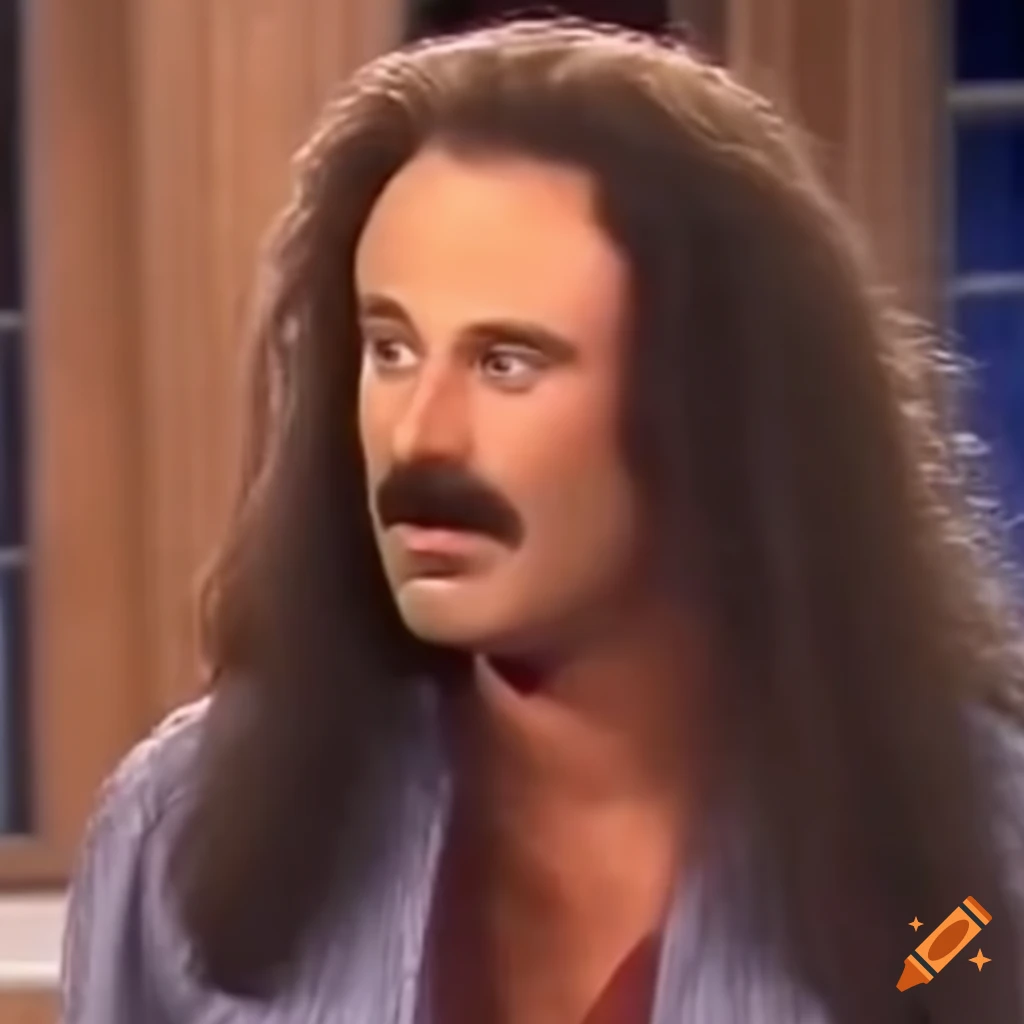 Person with long hair, humor on Craiyon