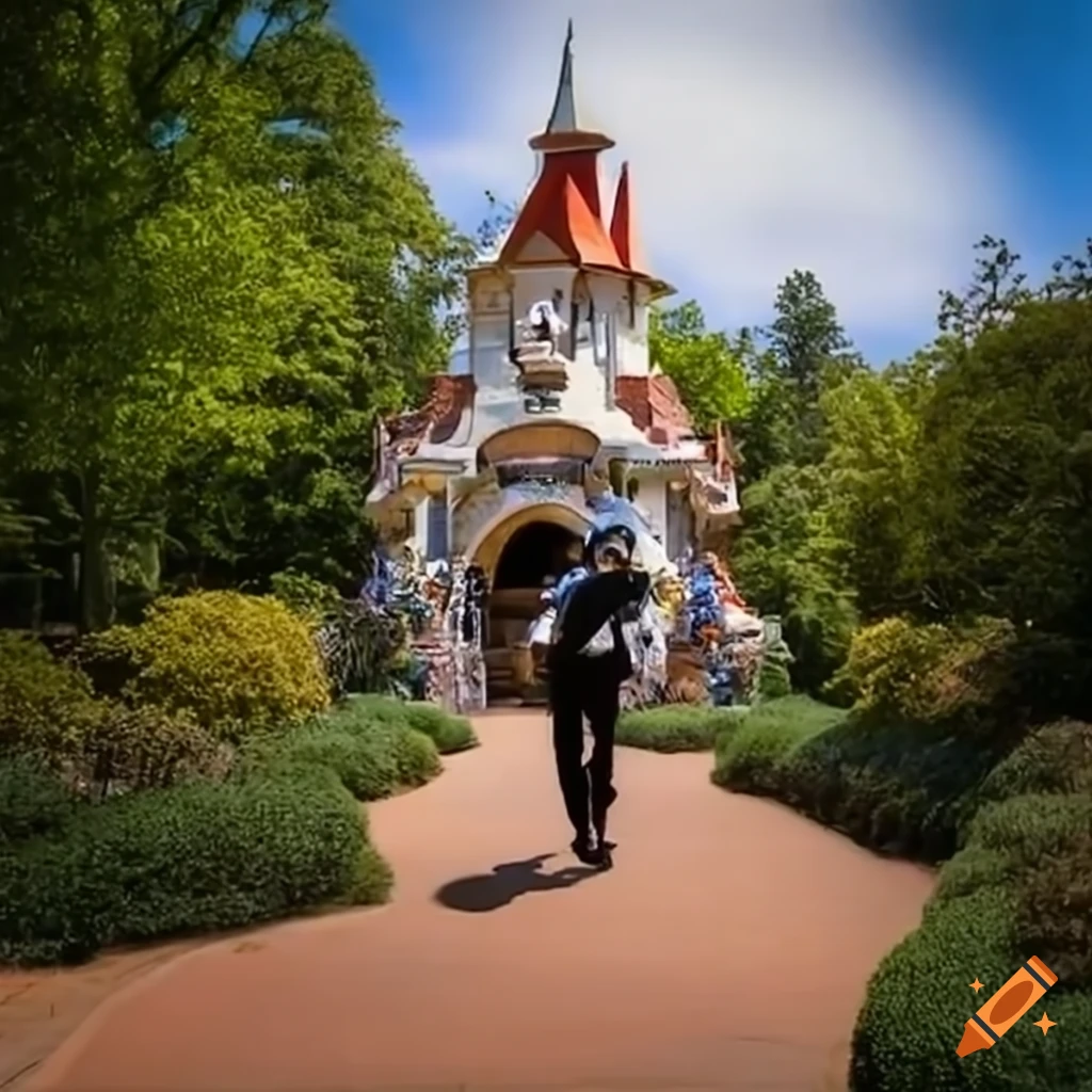 Michael jackson at neverland ranch on Craiyon