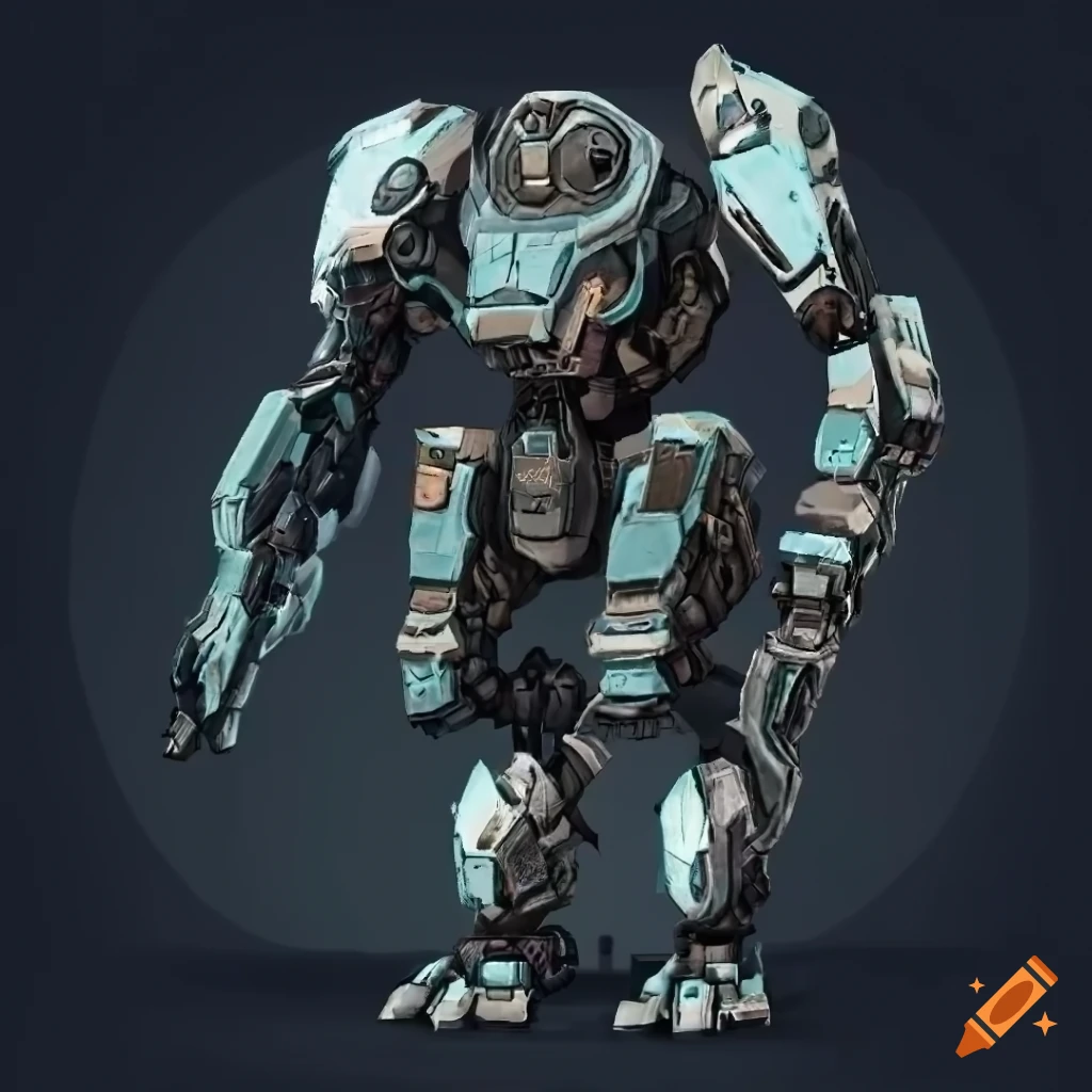 Light mech styled in lost planet with female design on Craiyon