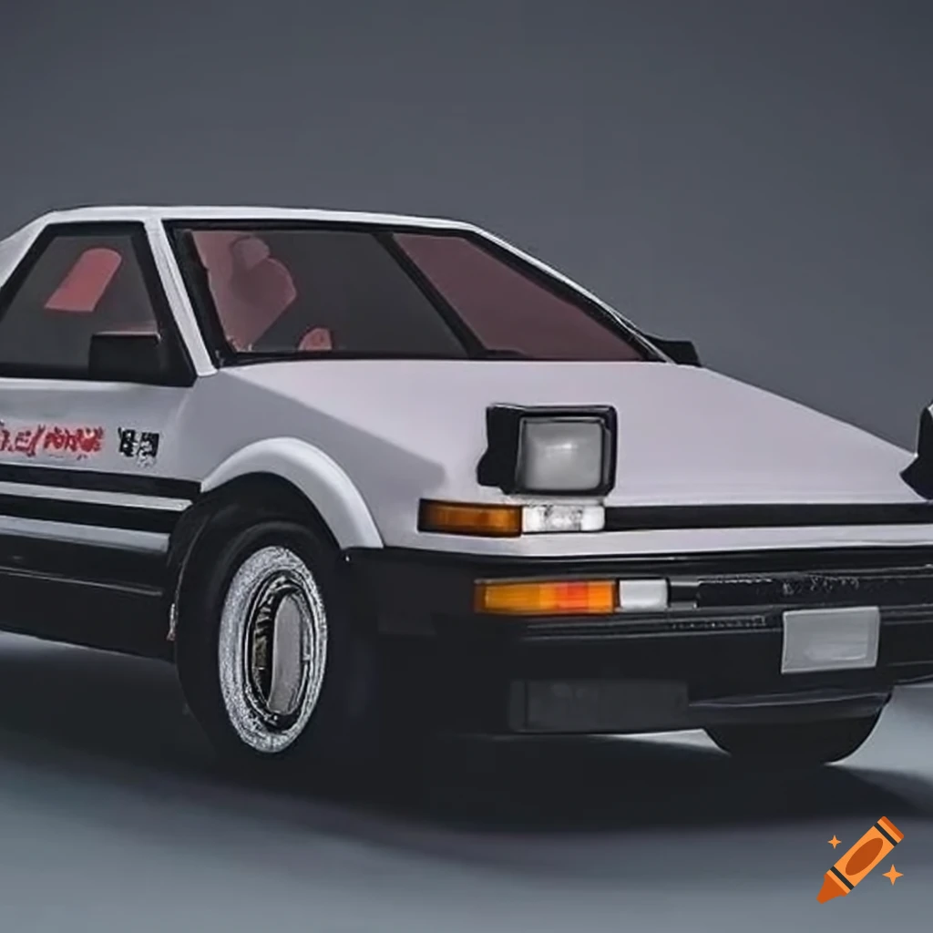 Cute plush toy of initial d toyota ae86 with pop-open headlights on Craiyon