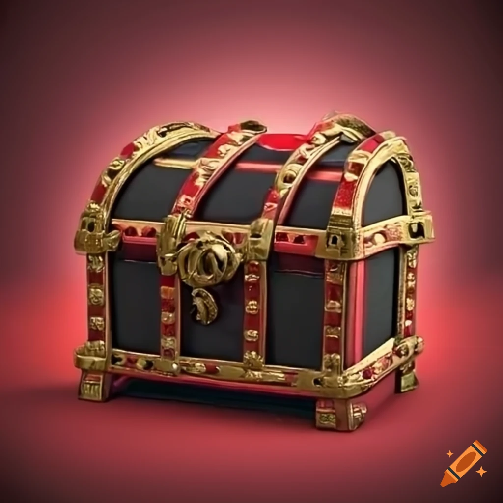 Red treasure chest on Craiyon